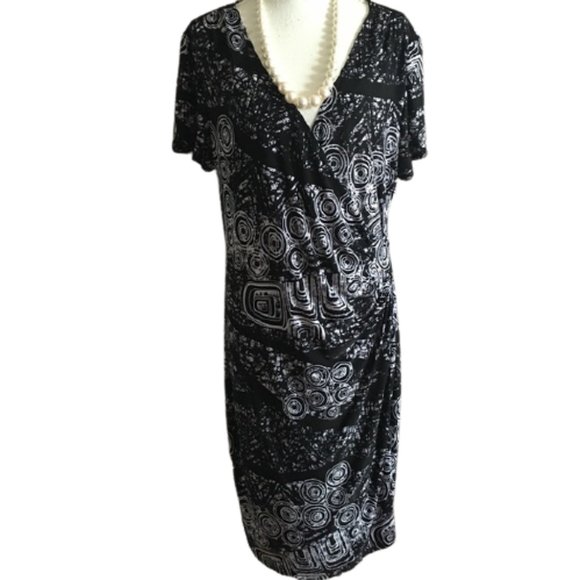 Aa Studio Aa | Dresses | Aa Studio Aa Navy White Career Dress Size 8w ...